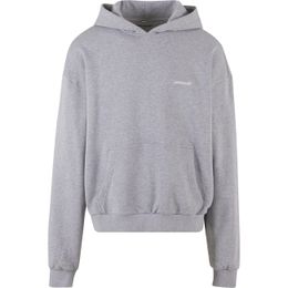 Kapuzensweatshirt "Upscale by Mister Tee Upscale Core EMB Oversize Hoody", Herren, Gr. L, grau, 100% Baumwolle, UPSCALE BY MISTER TEE, bedruckt, Sweatshirts