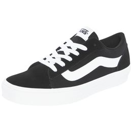 Sneaker Vans "Vero LS", Damen, Gr. 39, schwarz, wei&szlig;, Leder, Schuhe Sneaker, Double Lacing - Doppelschn&uuml;rung