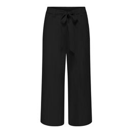 Palazzohose Only "ONLNOVA LIFE CROP PALAZZO PANT AOP PTM", Damen, Gr. L, N-Gr, schwarz, Web, Obermaterial: 100% Viskose, unifarben, regular fit lang, Hosen Palazzohose, Viskose, regular fit