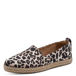 Espadrille Tamaris, Damen, Gr. 37, leodruck, Textil, Schuhe Espadrille, Sommerschuh, Slipper, Schlupfschuh mit Juterahmen am Plateau