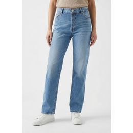 Boyfriend-Jeans Replay "Jaylie", Damen, Gr. 33, L&auml;nge 32, medium blau, Denim/Jeans, Obermaterial: 99% Baumwolle, 1% Elasthan, straight fit lang, Jeans, mit geradem Bein