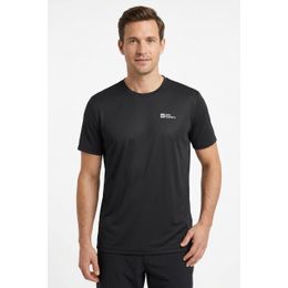 Funktionsshirt Jack Wolfskin "TECH T M", Herren, Gr. L, grau (phantom), Obermaterial: 100% Polyester, normal, Rundhals, Shirts Funktionsshirt