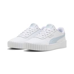 Sneaker Puma "Carina 3.0 Sneakers Damen", Damen, Gr. 35,5, wei&szlig; lucite gray, Obermaterial: Textil, Kuhleder, Synthetik, Leder. Futter: Textil. Innensohle: Textil. Laufsohle: Gummi, Schuhe Sneaker