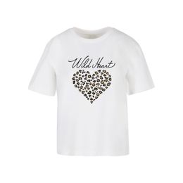 T-Shirt MISS TEE "Miss Tee Wild Heart Leo Tee", Damen, Gr. 4XL, wei&szlig;, 100% Baumwolle, bedruckt, oversize, Rundhals, Shirts T-Shirt