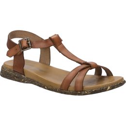 Sandale Josef Seibel "Fabricia 01, cognac", Damen, Gr. 36, braun (cognac), Obermaterial: 100% Rindsleder Leather cow., Schuhe Sandale