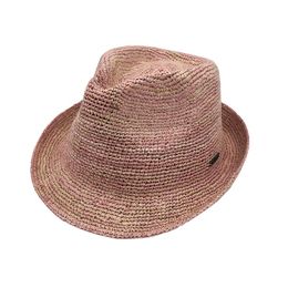 Trilby CAPO, Damen, Gr. L/XL, ros&eacute;, Stroh, meliert, unifarben, H&uuml;te, schnelltrocknendes Schwei&szlig;band, Formstabil