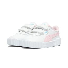 Sneaker Puma "CARINA 3.0 JELLY HEAVEN V INF", M&auml;dchen, Gr. 22, Puma wei&szlig;, pearl pink, Synthetik, unifarben, Schuhe Sneaker, f&uuml;r Kinder, mit Klettverschluss, mit Gummilaufsohle