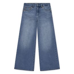 High-waist-Jeans LEVI'S KIDS "LVG HIGH RISE BAGGY", M&auml;dchen, Gr. 12 (152), N-Gr, dance around, Denim/Jeans, Obermaterial: 69% Baumwolle, 26% Polyester, 4% Viskose, 1% Elasthan, Jeans High-Waist-Jeans, mit softem Griff