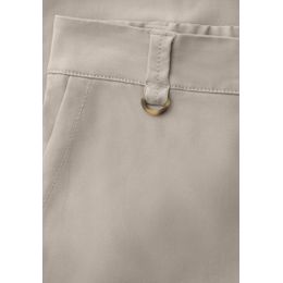 Chinohose STREET ONE STUDIO, Damen, Gr. 32, L&auml;nge 28, quiet ivory, Stoff, 66% Viskose, 34% Polyester, unifarben, comfort fit kn&ouml;chelfrei, Hosen Chinohose, Middle Waist