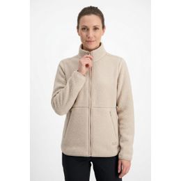 Fleecejacke Jack Wolfskin "LITE CURL FZ W", Herren, Gr. L (42/44), oyster, Fleece, Obermaterial: 100% Polyester. Futter: 100% Polyester, unifarben, Basic Po-bedeckend, elastischer Bund, Jacken Fleecejacke, atmungsaktives Material, elastische Kanten, Rei&szlig;verschlusstaschen