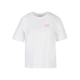 T-Shirt MISS TEE "Miss Tee All We Need Is Love Tee", Damen, Gr. 4XL, wei&szlig;, 100% Baumwolle, bedruckt, oversize, Rundhals, Shirts T-Shirt