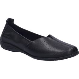 Ballerina Josef Seibel "Fenja 29, black-black", Damen, Gr. 36, schwarz (schwarz, schwarz), Obermaterial: 100% Rindsleder Leather cow., Schuhe Ballerina