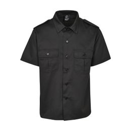Langarmhemd Brandit "Brandit Herren Short Sleeves US Shirt", Herren, Gr. S, US-Gr&ouml;&szlig;en, schwarz, 80% Polyester, 20% Baumwolle, unifarben, normal, Hemden