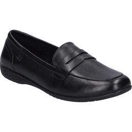 Ballerina Josef Seibel "Fenja 22, black-black", Damen, Gr. 36, schwarz (schwarz, schwarz), Obermaterial: 100% Rindsleder Leather cow., Schuhe Ballerina