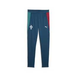 Sporthose Puma "Portugal Trainingshose Jugendliche", M&auml;dchen, Gr. 128, Normalgr&ouml;&szlig;en, ocean tropic silber mist blau gray, Obermaterial: 100% Polyester. Taschenfutter: 100% Polyester. Besatz: 12% Elasthan, 88% Polyester. Einsatz: 100% Polyester, unifarben, regular fit, Hosen Sporthose