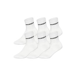 Kurzsocken HUDDLE "Socken HUDDLE 6pk Short Crew Socks 6er Pack", Herren, Gr. 43-46, wei&szlig;, Obermaterial: 81% Polyester PES. 16% Baumwolle CO. 3% Elasthan EL., Socken