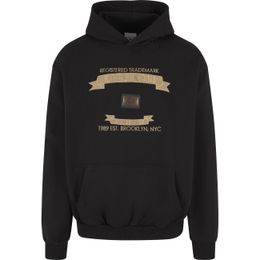 Kapuzensweatshirt Karl Kani "Karl Kani Herren KM241-006-1 Karl Kani Metal Plate Os Hoodie", Herren, Gr. XL, schwarz, 60% Baumwolle, 40% Polyester, bedruckt, Sweatshirts