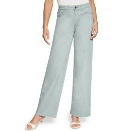 Bequeme Jeans Zero "Damen fit Jeans mit weitem Bein Style Witney", Damen, Gr. 34, Normalgr&ouml;&szlig;en, silber blau, Obermaterial: 71% Baumwolle, 3% Elasthan, 26% Polyester, Jeans