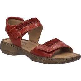 Sandale Josef Seibel "Debra 19, rot", Damen, Gr. 36, rot (rot, kombi), Obermaterial: 100% Rindsleder Leather cow., Schuhe Sandale