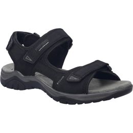 Sandale Josef Seibel "Arlo 02, schwarz", Damen, Gr. 40, schwarz, Obermaterial: 100% Rindsleder Leather cow., Schuhe Sandale