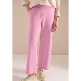 Stoffhose Cecil, Damen, Gr. L, L&auml;nge 28, flamingo rose, Web, 100% Baumwolle, unifarben, loose fit kn&ouml;chelfrei, Hosen Stoffhose, im Loose Fit