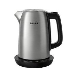 Philips Avance Collection Wasserkocher HD9359/90 edelstahl/schwarz, 2.200 Watt, 1,7 Liter