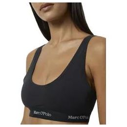 Marc O'Polo Bustier MARC O'POLO "Essentials Woven", Damen, Gr. XL, N-Gr, schwarz (990schwarz), Obermaterial: 95% Baumwolle, 5% Elasthan, bedruckt, unifarben, Basic, BHs Bustier, mit schlichtem Unterbrustprint