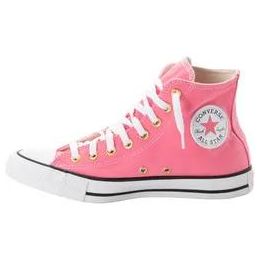 Sneaker Converse "CHUCK TAYLOR ALL STAR PEACHED CANVAS", Herren, Gr. 39, wei&szlig; (watermelon pink, wei&szlig;, gold), Textil, Schuhe Sneaker