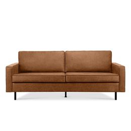 KONSIMO Einzelsofa Invia rot Ma&szlig;e (cm): B: 209 H: 87 Sofas > Sofas nach Material > Ledersofas &raquo; Sofa DE