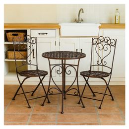 HTI-Living Essgruppe 3-teilig Curly Braun