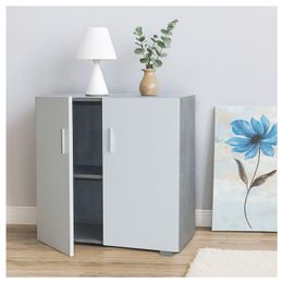 HTI-Living Sideboard 2 F&auml;cher Thekla Beton-Wei&szlig;