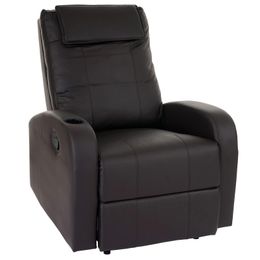 MCW Fernsehsessel Br&uuml;ssel, TV Sessel Relaxsessel Liegesessel, Kunstleder ~ schwarz
