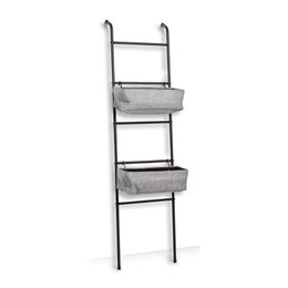 HTI-Living Leiter-Regal, Metall/Stoff mit Ablagen