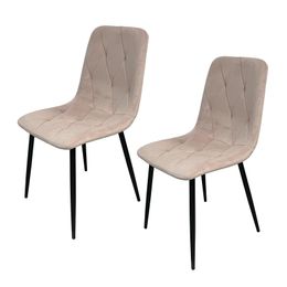 HTI-Living Stuhl Mesa Eco 2er-Set Velvet Rosa