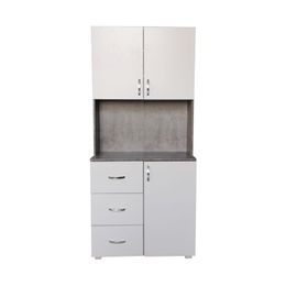 HTI-Living K&uuml;chenschrank Wei&szlig;/Beton Blanca