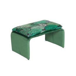 HTI-Living Polsterhocker B/H/T 61 x 34,5 x 40 cm Vance Leaf Gr&uuml;n