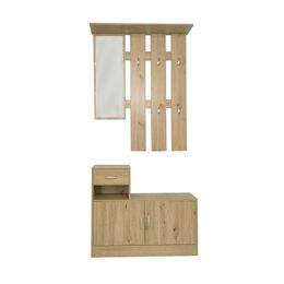 HTI-Living Garderobenpaneel mit Schuhschrank Thekla Artisaneiche