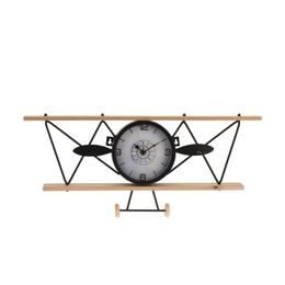 HTI-Living Wanduhr Flugzeug