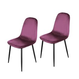 HTI-Living Esszimmerstuhl Samt 2er Set Savannah Pink