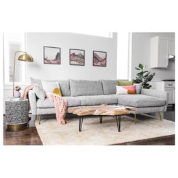 HTI-Living Ecksofa Antonius Webstoff Grau rechts