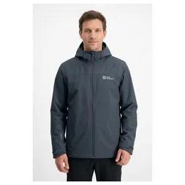 3-in-1-Funktionsjacke Jack Wolfskin "TAUBENBERG 3IN1 JKT M", Herren, Gr. XXL, blau (midnight sky), Obermaterial: 100% Polyester, normal, hoch geschlossener Ausschnitt, mit verstellbarem Klettverschluss, Jacken, 3in1, wasserdicht, winddicht, &Uuml;bergangsjacke