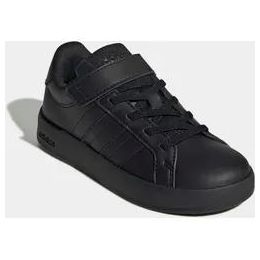 Sneaker Adidas SPORTSWEAR "GRAND COURT 3.0 SCHUHE F&Uuml;R KINDER", M&auml;dchen, Gr. 35, schwarz (core schwarz, core schwarz, core schwarz), Synthetik, Textil, Schuhe Sneaker, mit Klettverschluss, f&uuml;r Kinder
