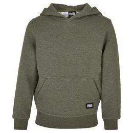 Kapuzensweatshirt Urban Classics "Urban Classics Herren Boys Basic Melange Hoody", Jungen, Gr. 110/116, schwarzgr&uuml;nmelange, 65% Baumwolle, 35% Polyester, unifarben, Sweatshirts