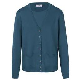 Twinset aus 100% Schurwolle-Pure Tasmanian Wool Peter Hahn blau, 38