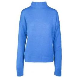 Rundhalspullover Urban Classics "Urban Classics Damen Ladies Oversize Turtleneck Sweater", Damen, Gr. XL, rightblau, 100% Polyacryl, unifarben, loose fit, amerikanischer Ausschnitt, Pullover Rundhalspullover