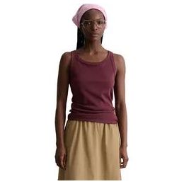 Marc O'Polo Tanktop MARC O'POLO DENIM, Damen, Gr. S, merlot rot, Jersey, Obermaterial: 96% Baumwolle, 4% Elasthan, slim fit normal, tiefer Rundhals, Tops Tanktop, slim fit aus Bio-Baumwoll-Stretchjersey
