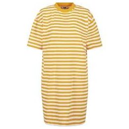 Shirtkleid Urban Classics "Urban Classics Damen Ladies Oversized Striped Tee Dress", Damen, Gr. XS, US-Gr&ouml;&szlig;en, wei&szlig;, magicmango, 100% Baumwolle, relaxed fit, Rundhals, Kleider Shirtkleid