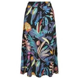 Jerseyrock Urban Classics "Urban Classics Damen Ladies Viscose Midi Skirt", Damen, Gr. L, schwarzfruity, 100% Viskose, loose fit, R&ouml;cke