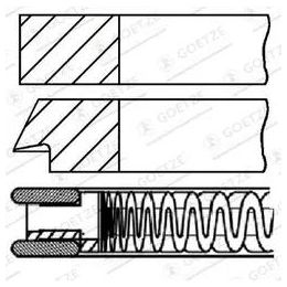 GOETZE ENGINE Kolbenringsatz 08-424300-00 f&uuml;r FORD