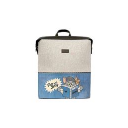 Laptoptasche DOGO "Slim Backpack Rucksack Tom And Jerry Damen Backpack", Gr. B/H/T: 40cm x 11cm onesize, beige, Taschen Laptoptasche, Handgefertigt